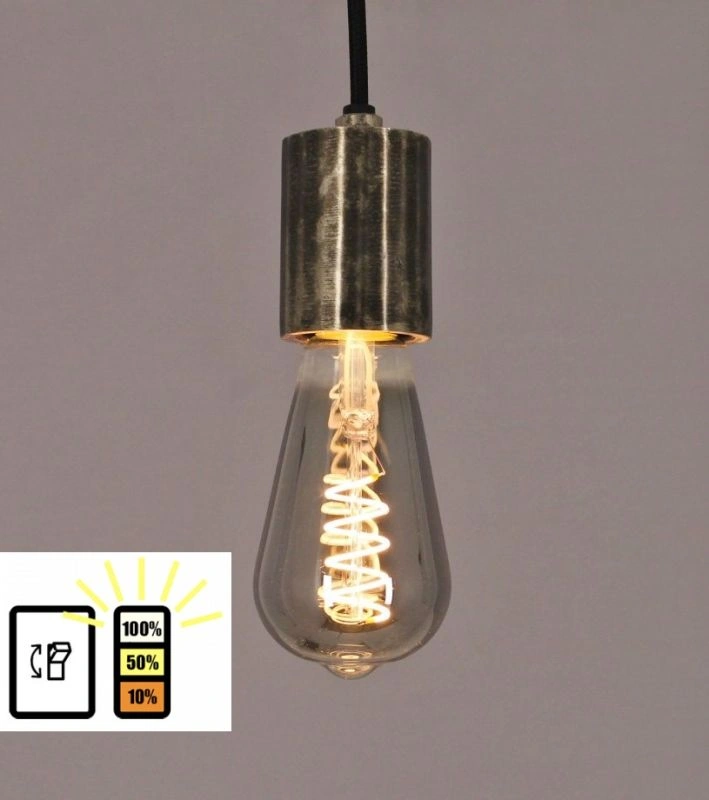 EEF hanglamp - bol ø30cm - smoke rookglas